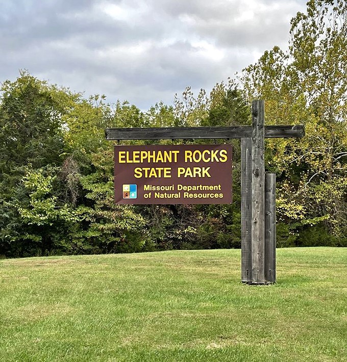 The welcoming sign that promises adventure. What lies beyond are memories waiting to be made among Missouri's most magical rocks.