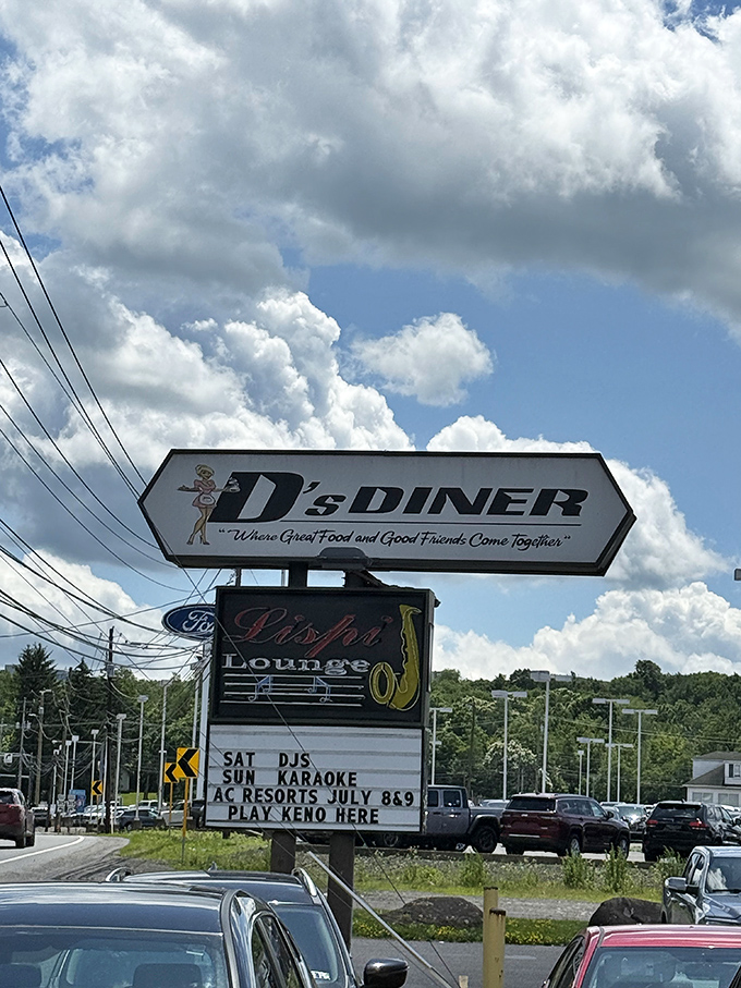 The sign says it all - where great food and good friends truly do come together.