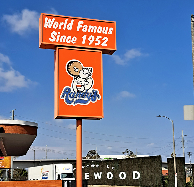 The sign says it all &ndash; World Famous Since 1952. Randy's cheerful mascot has been tempting Angelenos and visitors alike for generations.