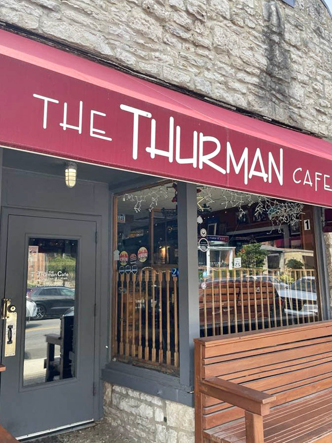 That red awning and distinctive signage&mdash;a beacon of hope for the hungry that simply says, "You've arrived at food paradise."