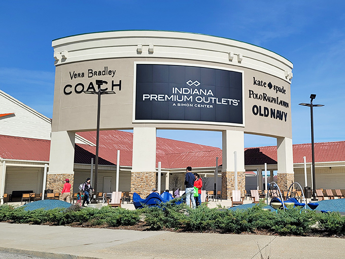 The grand entrance announces retail royalty with Coach and Kate Spade&mdash;like the pearly gates of fashion heaven, but with much better prices.
