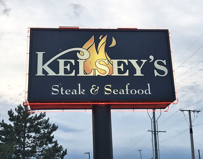 Simple signage for a restaurant that lets its incredible food do all the talking necessary to build reputation.