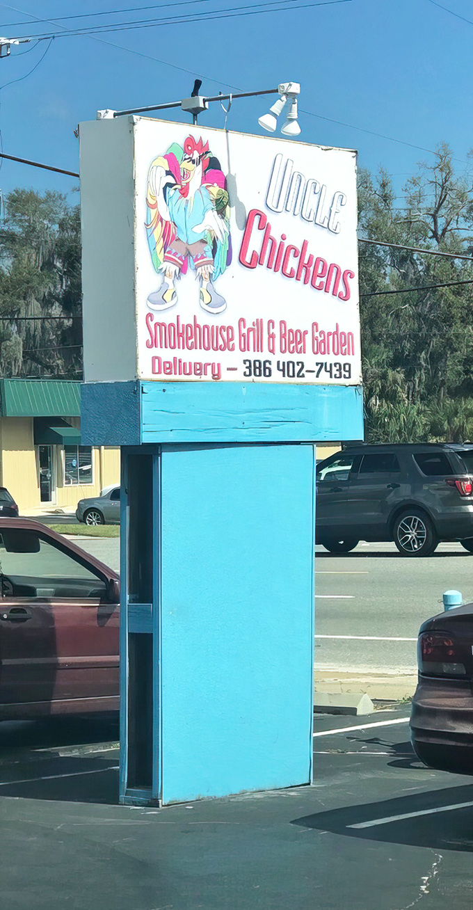 The sign that's launched a thousand road trips. That cartoon chicken mascot knows exactly what you're craving before you do.