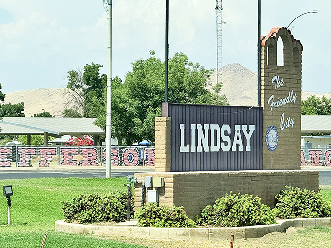 "The Friendly City" welcomes you with a sign that perfectly captures Lindsay's essence. Small towns: where they remember your name long before they remember your order.