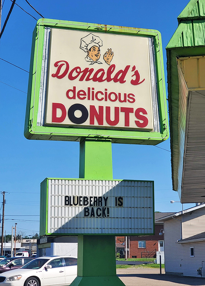 "Blueberry is back!" announces the vintage sign&mdash;three words that cause more excitement in Zanesville than most Hollywood movie premieres.