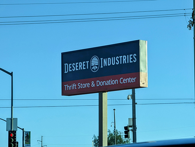 The sign stands tall against Arizona's blue sky, a beacon for bargain hunters and a landmark for the thrift-savvy locals.