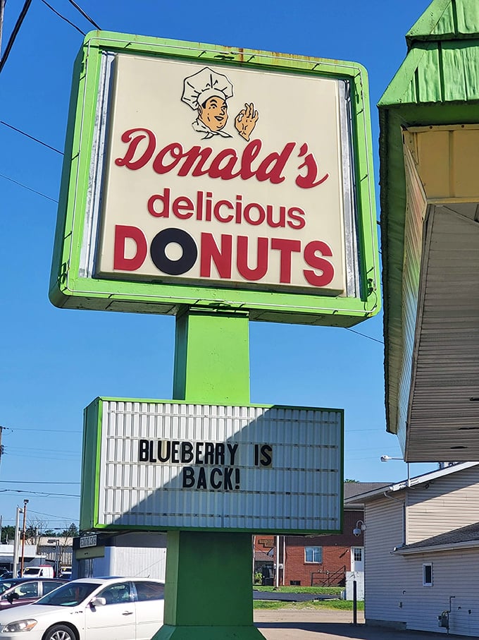 Blueberry is back! announces the vintage sign&mdash;three words that cause more excitement in Zanesville than any Hollywood blockbuster premiere.