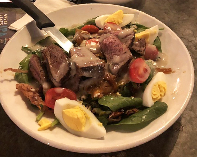 This steak salad proves healthy eating doesn't mean sacrifice &ndash; tender meat, farm-fresh vegetables, and hard-boiled eggs create a protein powerhouse worth savoring.