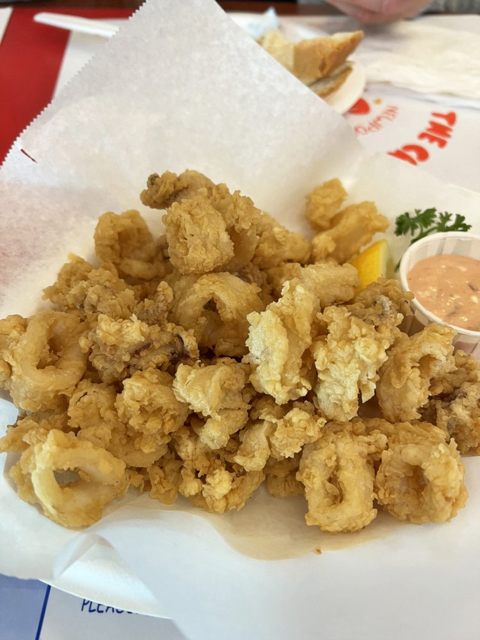 Calamari so perfectly fried it makes you wonder why anyone would ever order anything else&mdash;light, crisp, and utterly addictive.