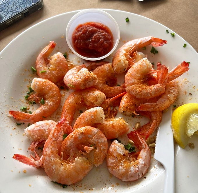 These plump, perfectly seasoned shrimp need nothing more than a squeeze of lemon and a moment of silent appreciation before disappearing.