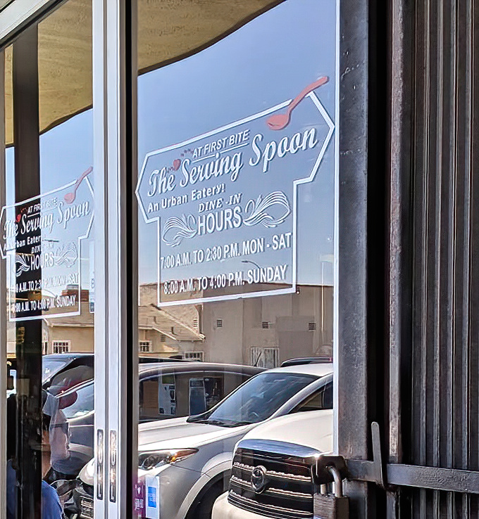 Operating hours posted clearly show this breakfast haven opens early for those serious about starting right.