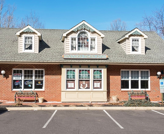 Morning light showcases the restaurant's charming architectural details, hinting at the culinary treasures waiting inside.