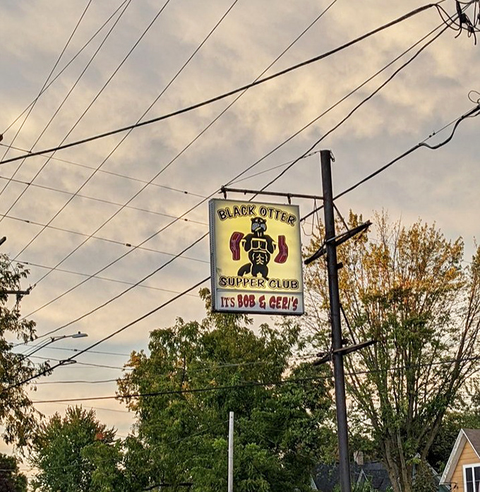 Street signage guides hungry travelers to what locals consider their best-kept secret for exceptional prime rib dining.