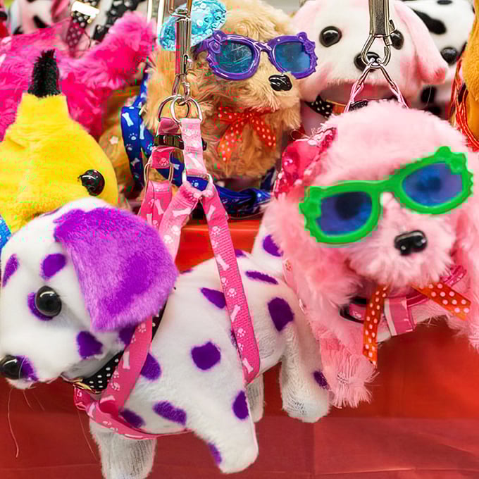 Stuffed animals with attitude! These bespectacled plush companions are dressed and ready for their forever homes—no feeding required.