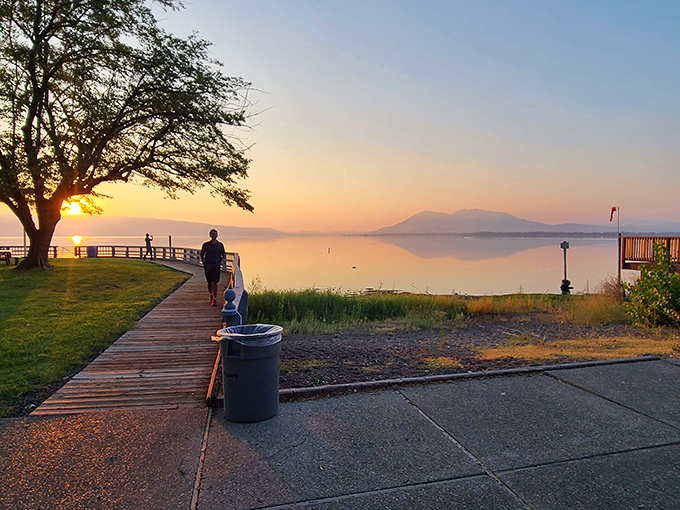 Sunset strolls along the boardwalk&mdash;nature's way of saying, "See what you've been missing while watching Netflix?"