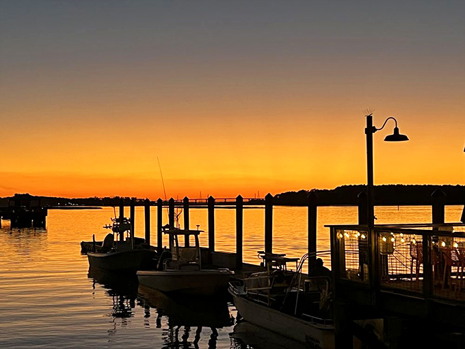 When the sunset puts on a show like this, even the fish stop swimming to applaud.