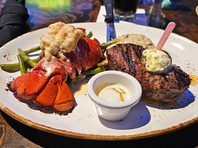 Surf and turf that doesn't make you choose sides. This steak and lobster combo is the diplomatic solution to dinner indecision.