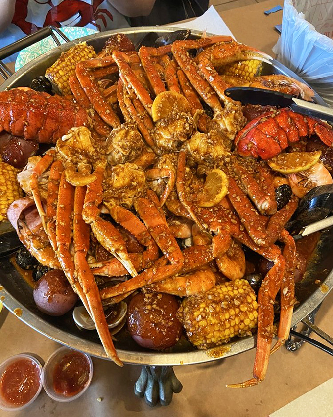 This mountain of crab legs isn't a meal&mdash;it's a monument to seafood excess. Bring friends, napkins, and your appetite for adventure.