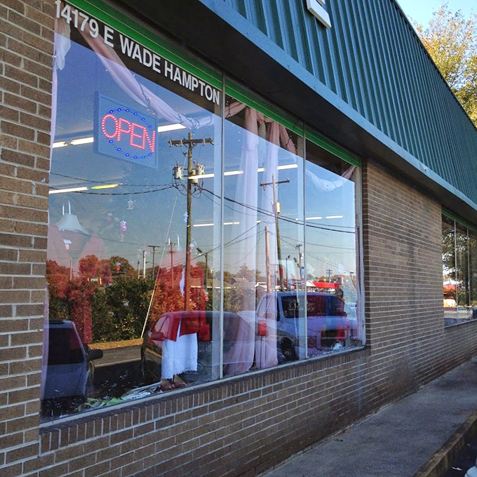 Located on Wade Hampton Boulevard, the welcoming storefront invites passersby to step inside and hunt for unexpected treasures.