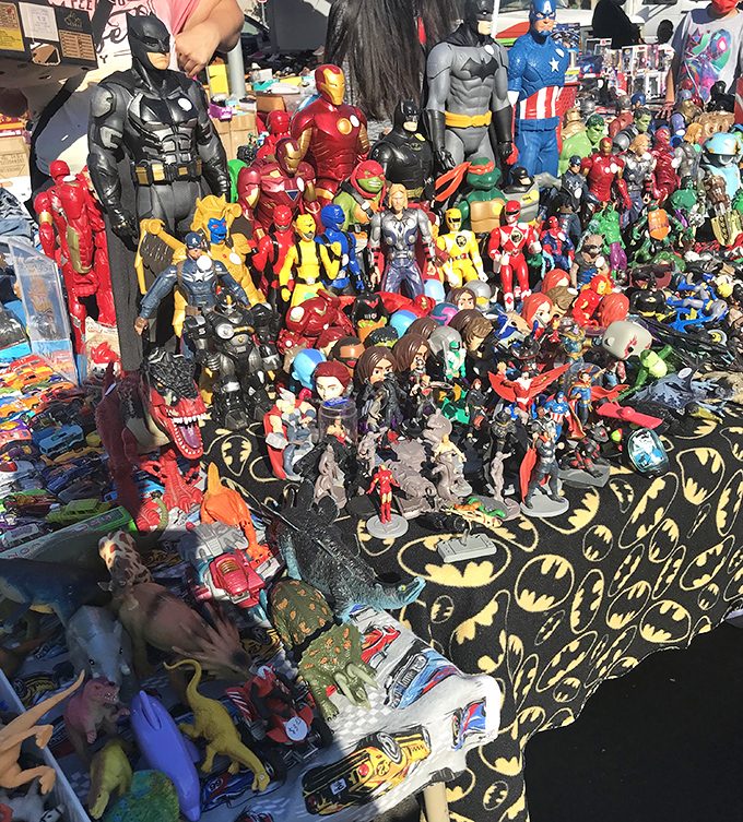 Superhero headquarters where Batman meets Iron Man, and childhood nostalgia comes with a price tag that adults can justify as "collecting." 