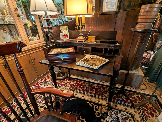 This Victorian writing desk wasn't just furniture&mdash;it was command central for letter-writing, bill-paying, and diary-keeping in an era before screens claimed our attention.