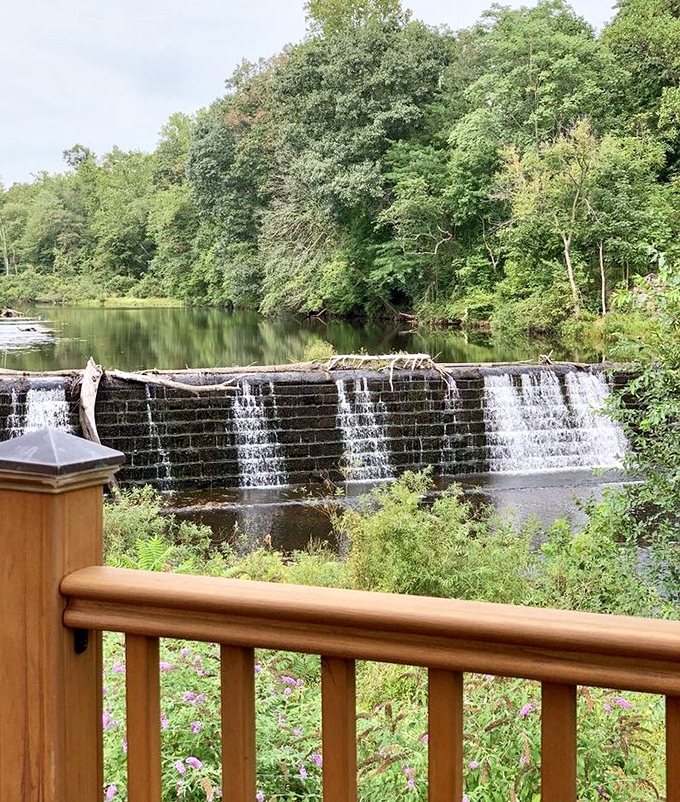 Waterfall views from the deck create nature's dinner theater. The sound of falling water somehow makes everything taste even better.
