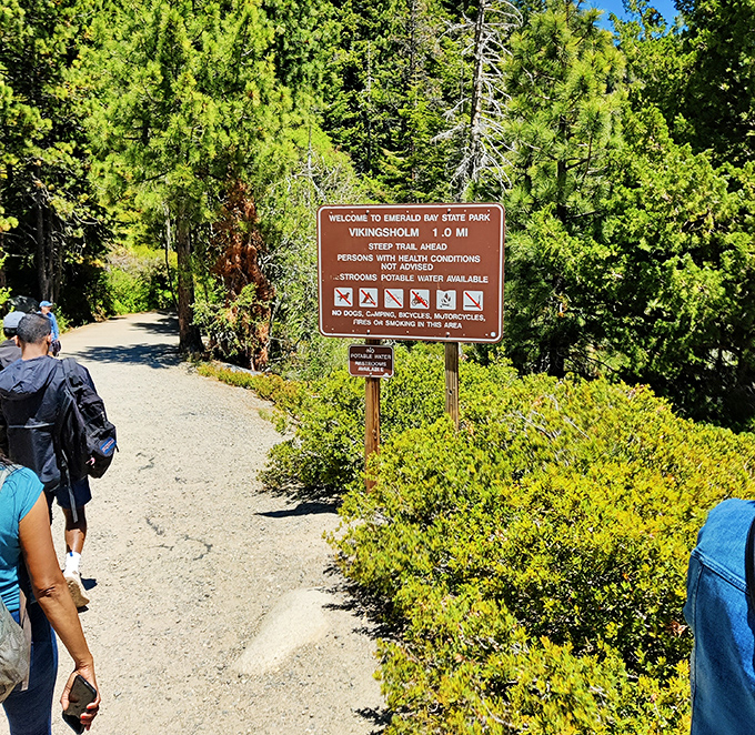 The path less traveled leads to castle treasures. This trail sign warns of the steep journey ahead, but trust me&mdash;what awaits is worth every step.