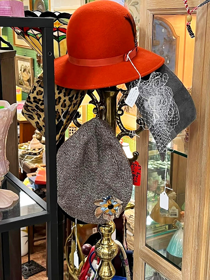 That orange hat isn't just making a fashion statement&mdash;it's shouting it from the rooftops. Perfect for those who believe subtlety is overrated.