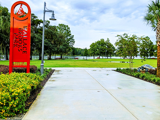 Wallace Brooks Park offers waterfront relaxation without waterfront property taxes &ndash; democracy in action for sunset enthusiasts.