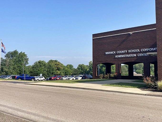 The Warrick County School Corporation Administration Center stands as a testament to the community's investment in education and its future generations.