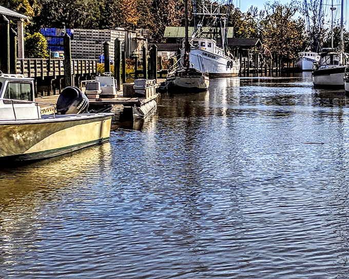 Darien's waterfront offers a peaceful respite where boats gently rock in rhythm with the tides &ndash; nature's own lullaby for visitors seeking coastal serenity.