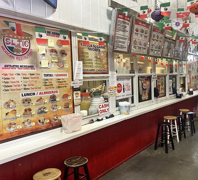 El Tio Mexican Restaurant serves up authentic flavors amid shopping adventures. Nothing fuels bargain hunting like the promise of tacos and tortas waiting at the finish line.