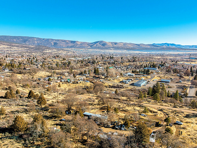 Susanville spreads across the valley floor like a masterclass in sensible development, with mountains standing guard and housing prices that won't give you a heart attack.
