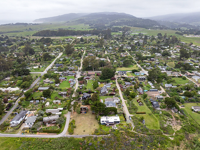 From above, Bolinas looks like California's best-kept secret wrapped in fog and tied with a coastal highway ribbon.