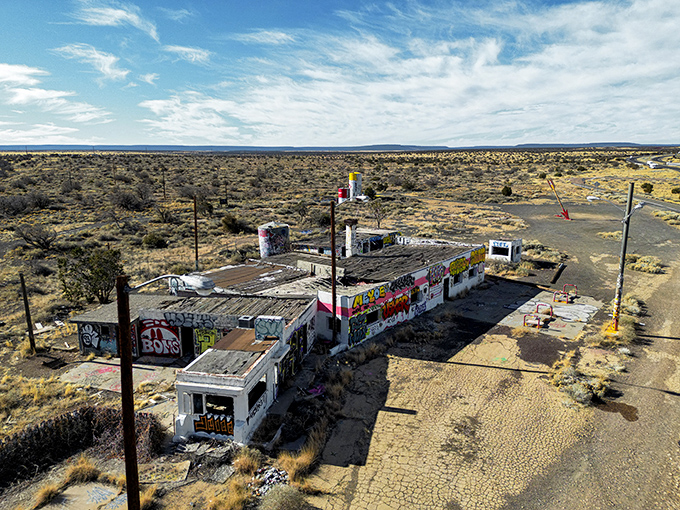 From above, these ruins reveal their true scope as monuments to America's eternal love affair.