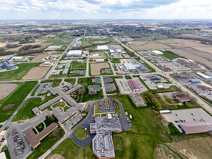 From above, Viroqua reveals itself as a perfect grid of small-town America surrounded by a patchwork quilt of farmland that feeds both body and soul.