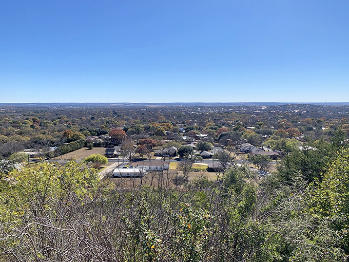 From above, Fredericksburg reveals itself as a perfect patchwork of history, nature, and small-town charm nestled in the embrace of the Hill Country.