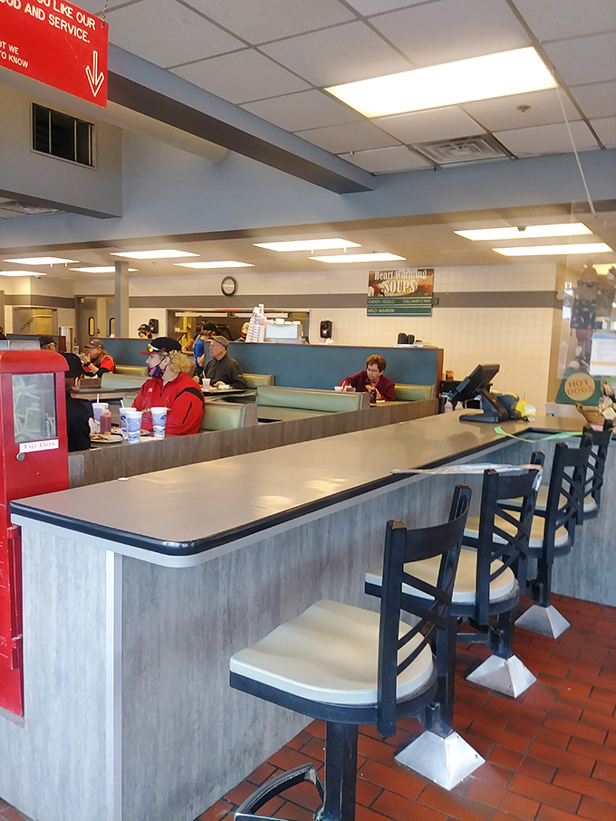 The counter seats&mdash;front-row tickets to the greatest food show in Girard. Watch the choreographed dance of cooks and servers as they craft comfort classics.