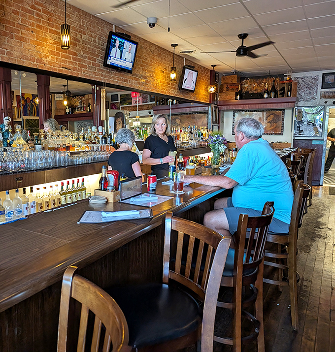 The bar isn't just where drinks are served; it's where Mansfield stories are exchanged, friendships are formed, and regulars become family.