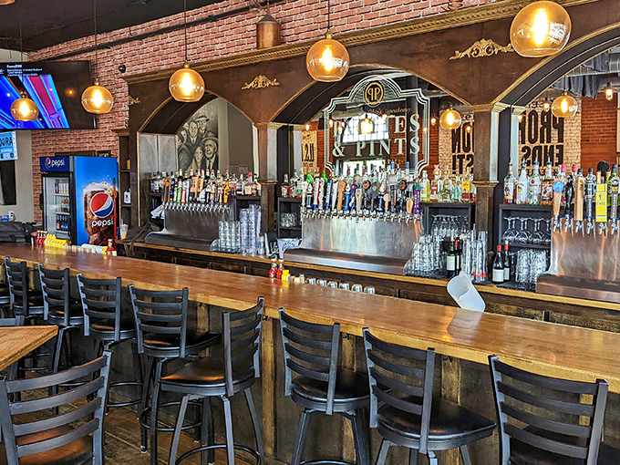 A bar that understands the importance of options. The impressive tap lineup promises the perfect pairing for whatever deliciousness you've ordered.