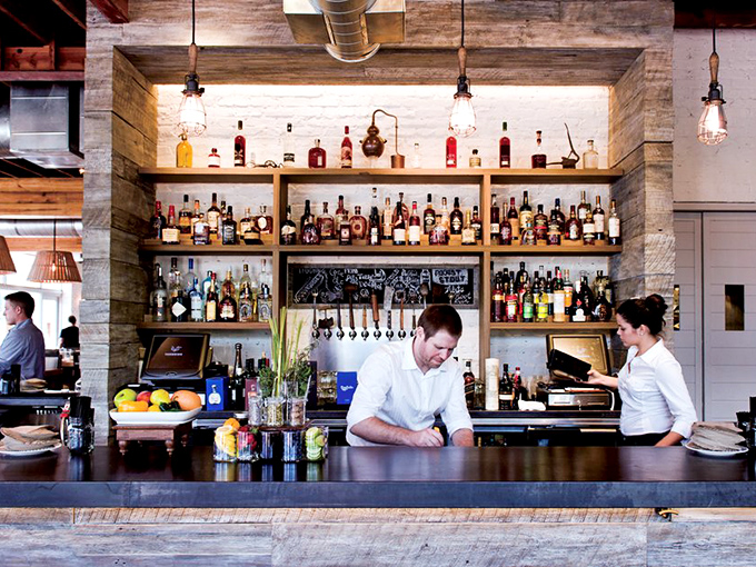 A bourbon collection that would make Kentucky weep with pride. The bartenders look like they know secrets about whiskey you'll never learn.