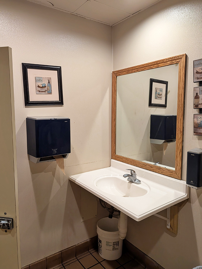 Even the restroom maintains the restaurant's unpretentious charm &ndash; because great barbecue joints focus their artistry on the plate, not the powder room.
