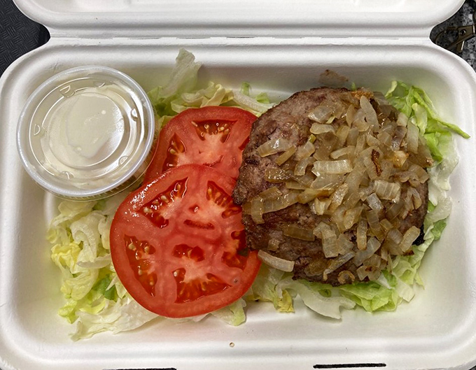 The protein plate for carb-counters who refuse to sacrifice flavor. All the burger goodness without the bun&mdash;a delicious compromise.