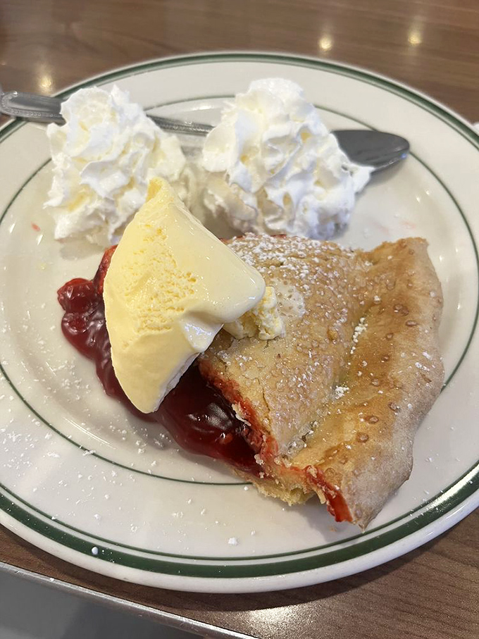 Cherry pie &agrave; la mode: proof that some combinations are eternal for good reason. That scoop of vanilla ice cream melting into warm filling is poetry.