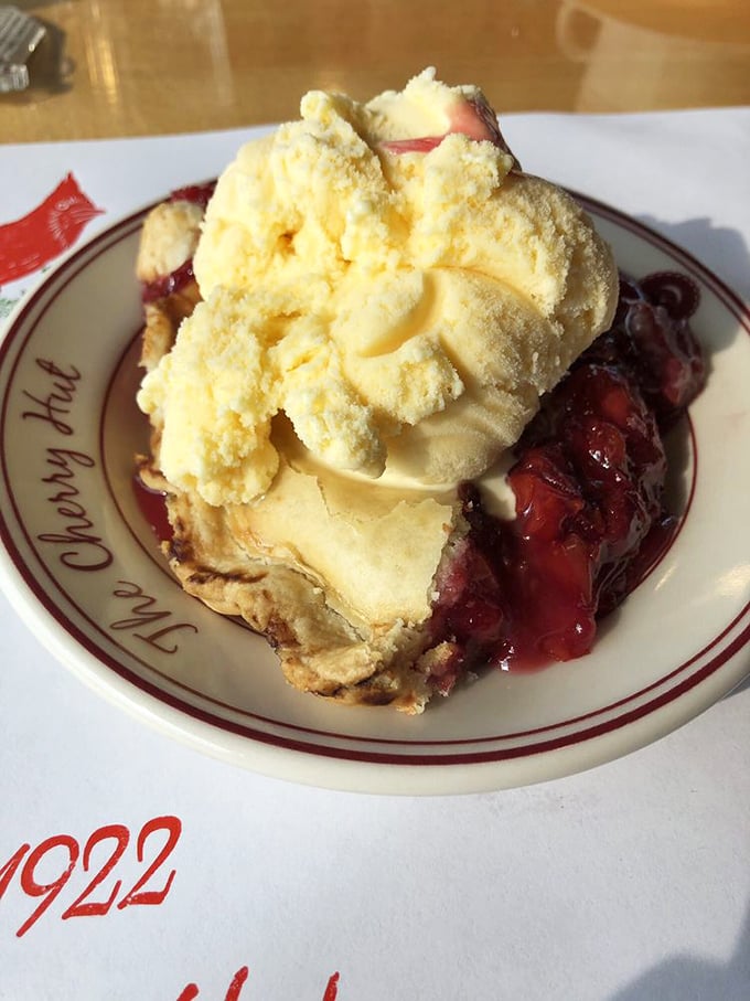 The star of the show &ndash; cherry pie &agrave; la mode. That perfect balance of tart cherries, flaky crust, and melting vanilla ice cream is worth the drive alone.