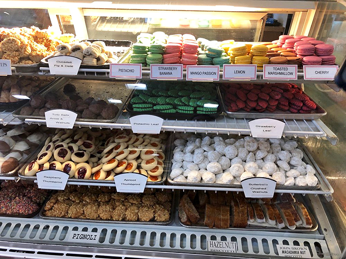 A rainbow of cookies and pastries that proves sometimes the hardest choice of your day should be which sweet to try first.