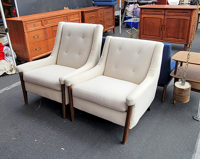 Mid-century chairs that have seen conversations from the Kennedy era to the Netflix age, now waiting for their next chapter in someone's living room.