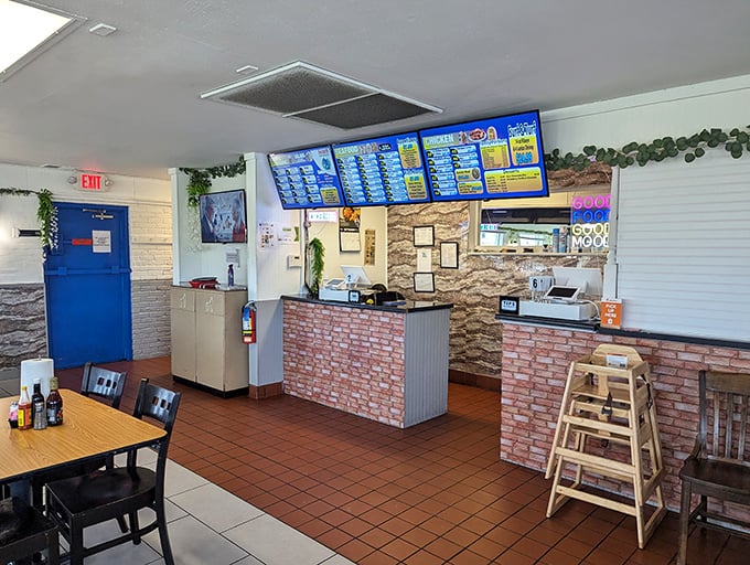 Where the magic happens&mdash;Sami's ordering counter with its menu board of possibilities and the promise of Southern delights to come.