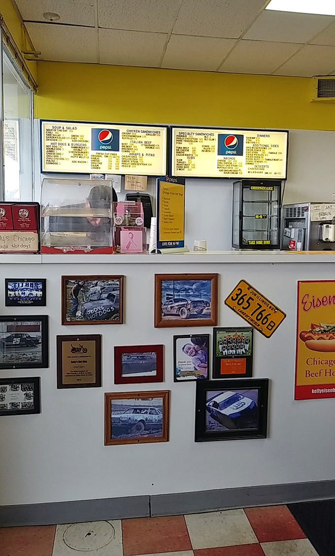 The menu board command center where all your wildest hot dog dreams come true, no ketchup required.