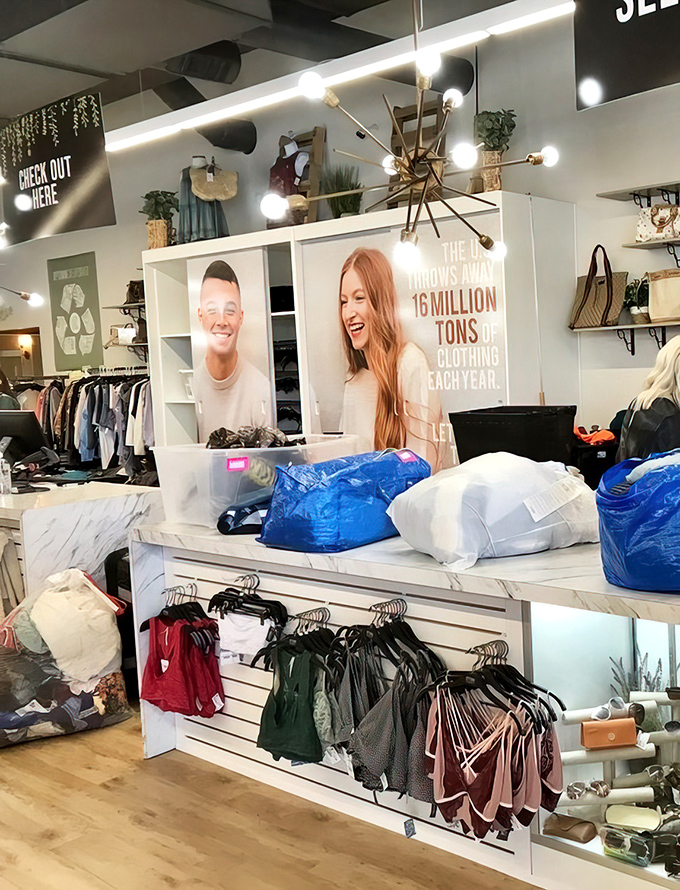 Where fashion comes full circle. The selling counter transforms yesterday's impulse buys into tomorrow's treasures, keeping the style cycle spinning.